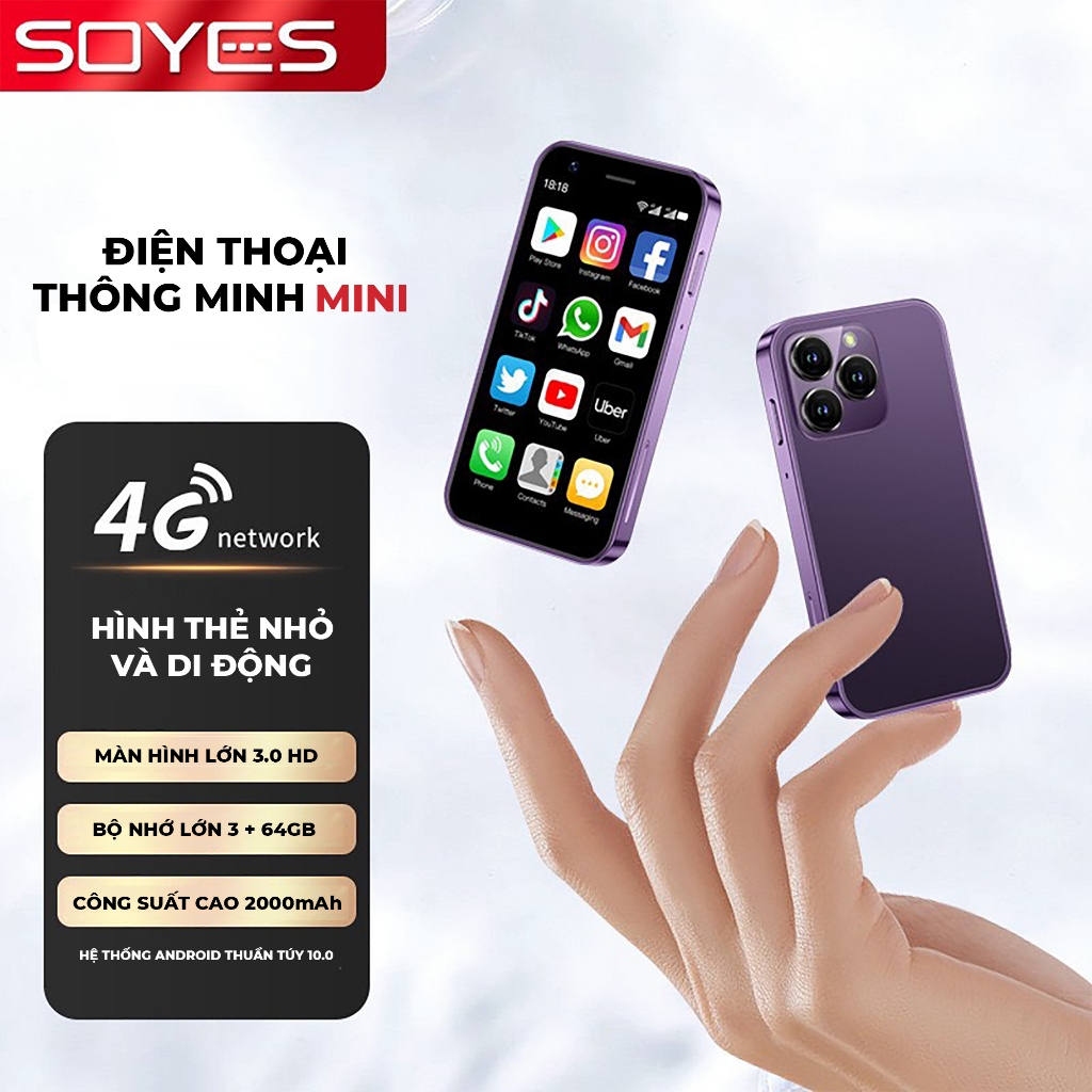 Điện thoại mini màn hình 3inches 4,3 inches cảm ứng Soyes XS16 vs XS 18 ...