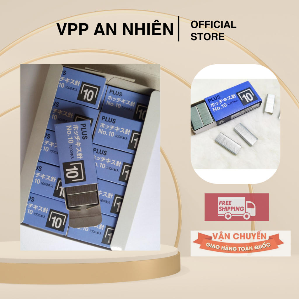 Kim Bấm Số 10 Plus,ruột ghim,châm ghim,hộp lớn gồm 20 hộp nhỏ (chính ...
