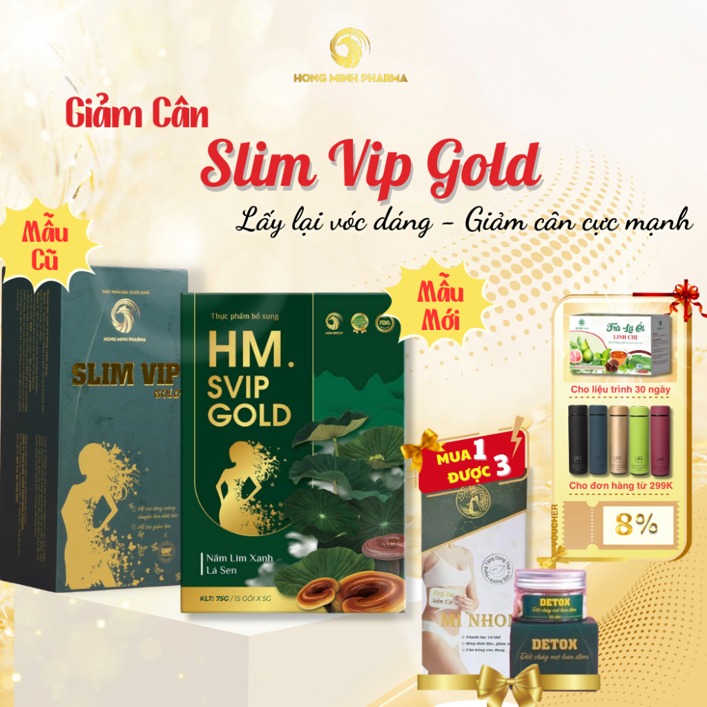 [Giảm cân] Viên Uống SLim Vip Gold Mới Chính Hãng - Mua 1 Tặng 2 - Lấy ...