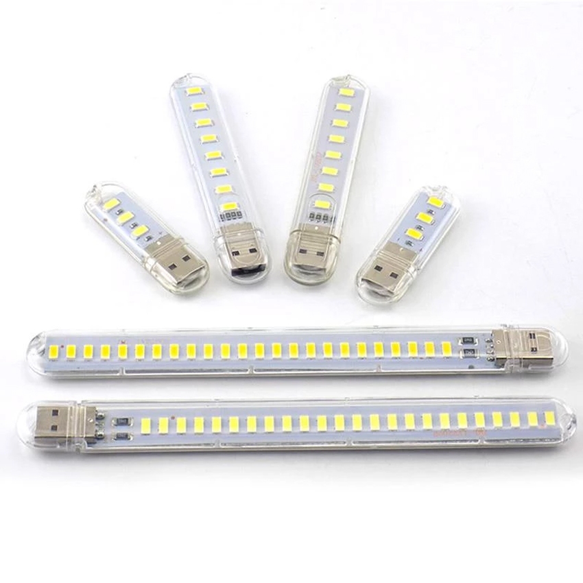 Thanh đèn LED mini 3 bóng, 8 bóng, 24 bóng siêu sáng cổng cắm USB để ...