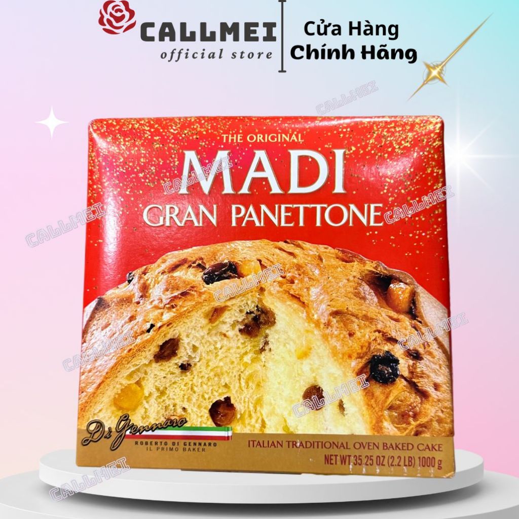 Bánh mì Nho Khô Gran Panettone Madi Italian Cake của Ý 1000g | Shopee ...
