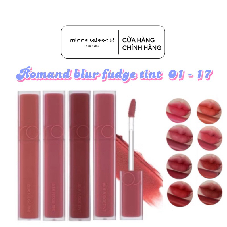 Son Romand Blur Fudge Tint Bùn Lì Đầy Đủ Màu (1-16) | Shopee Việt Nam