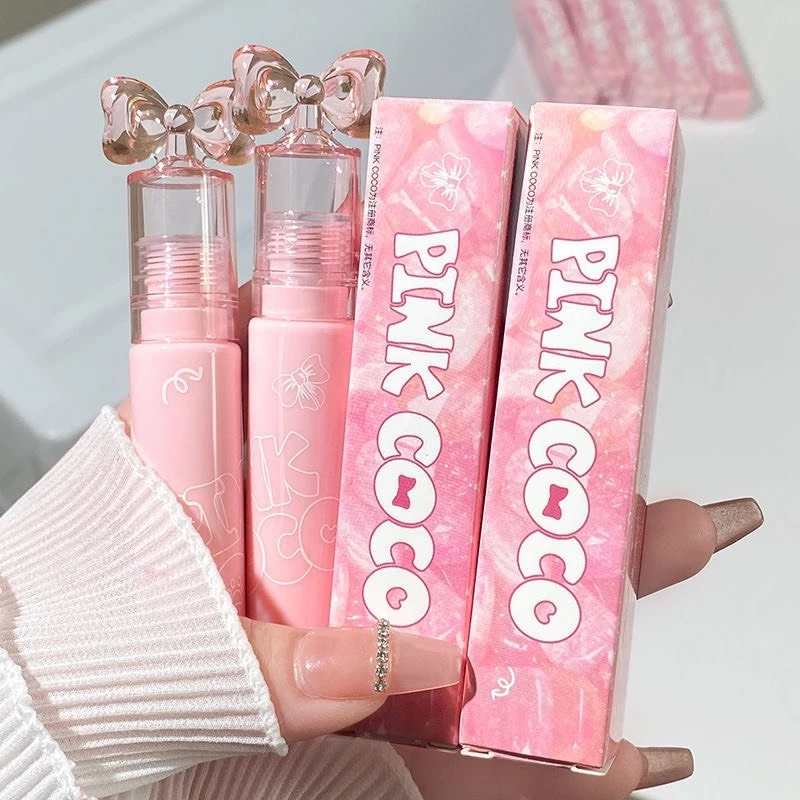 (Rẻ Vô Địch) Son Kem Bóng Pink COCO nơ hồng trang điểm môi căng mọng ...
