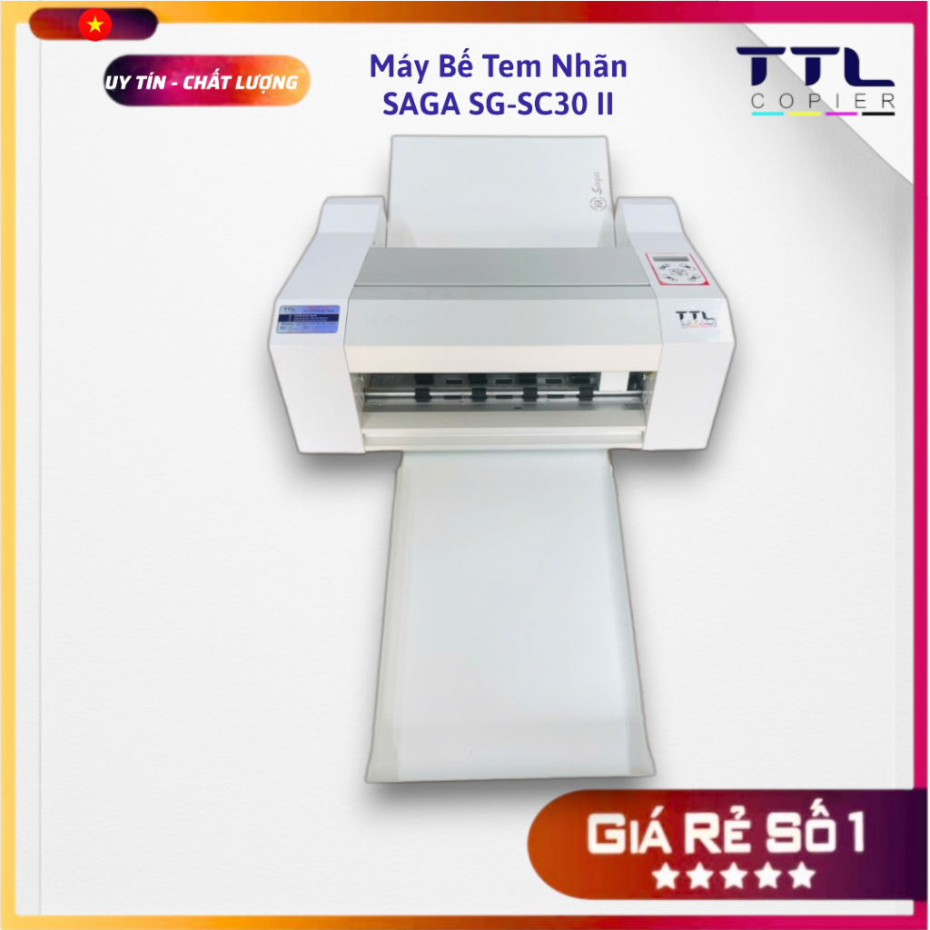 Máy Cắt Bế Decal Tem Nhãn - Saga SG-SC30 II , decal dán ly nhựa vv phù hợp xưởng in, gia công ...