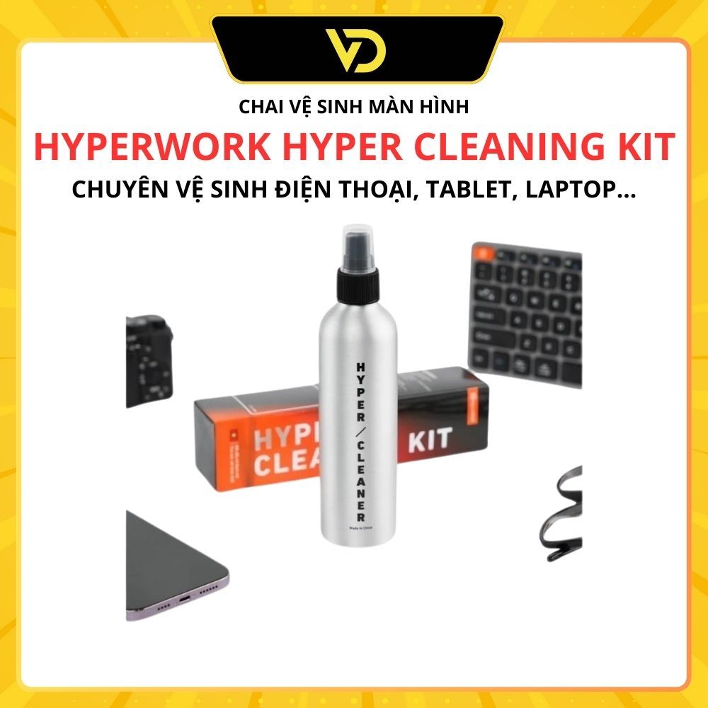 CHAI VỆ SINH MÀN HÌNH HYPERWORK HYPER CLEANING KIT - CHUYÊN VỆ SINH ĐIỆN THOẠI, TABLET, LAPTOP ...