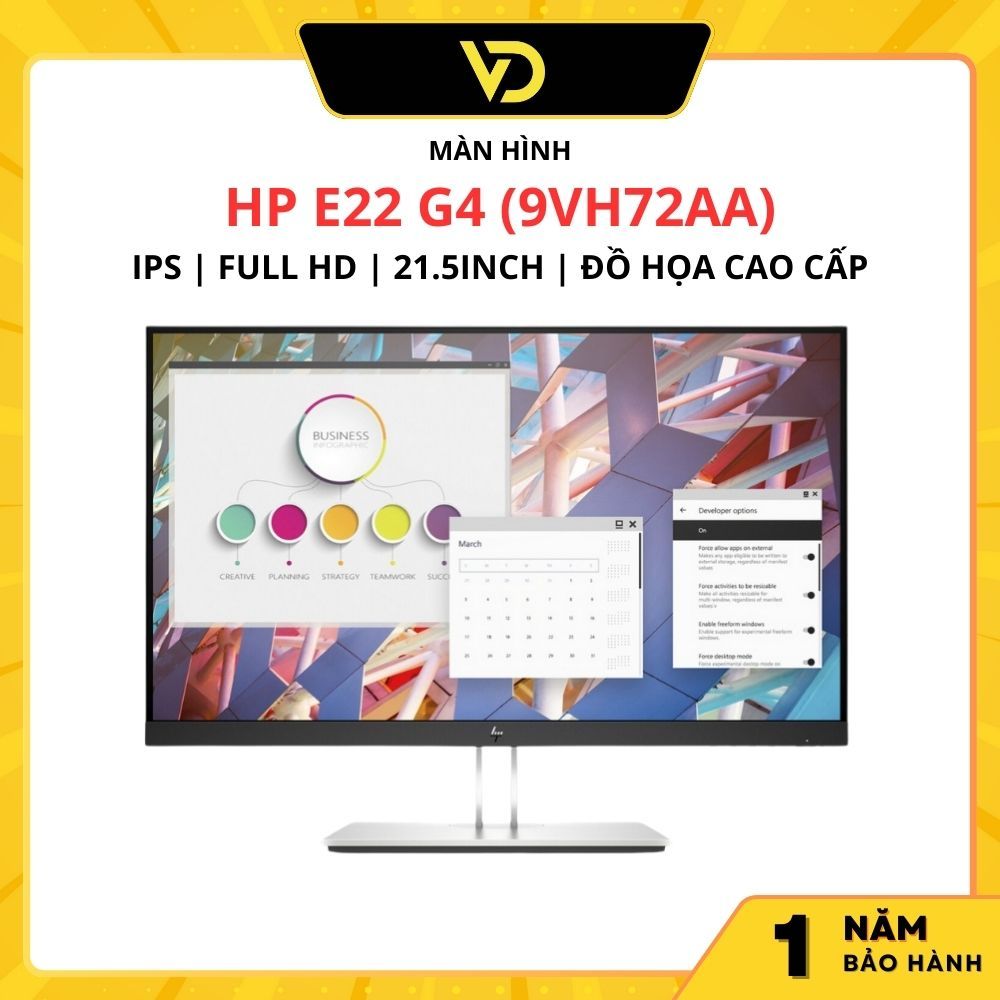 MÀN HÌNH HP E22 G4 (9VH72AA) 21.5inch IPS ( Đồ họa cao cấp) - NEW CHÍNH ...
