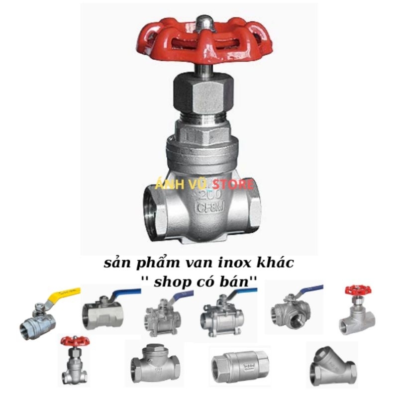 Van cửa ren inox 304 DN15 - DN50 | Shopee Việt Nam