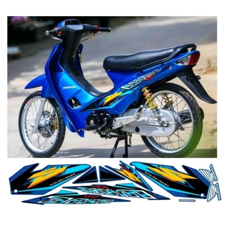 tem wave nhỏ, wave ZX màu xanh dương ngọc 100, tem 3 lốp hàng loại 1 ...