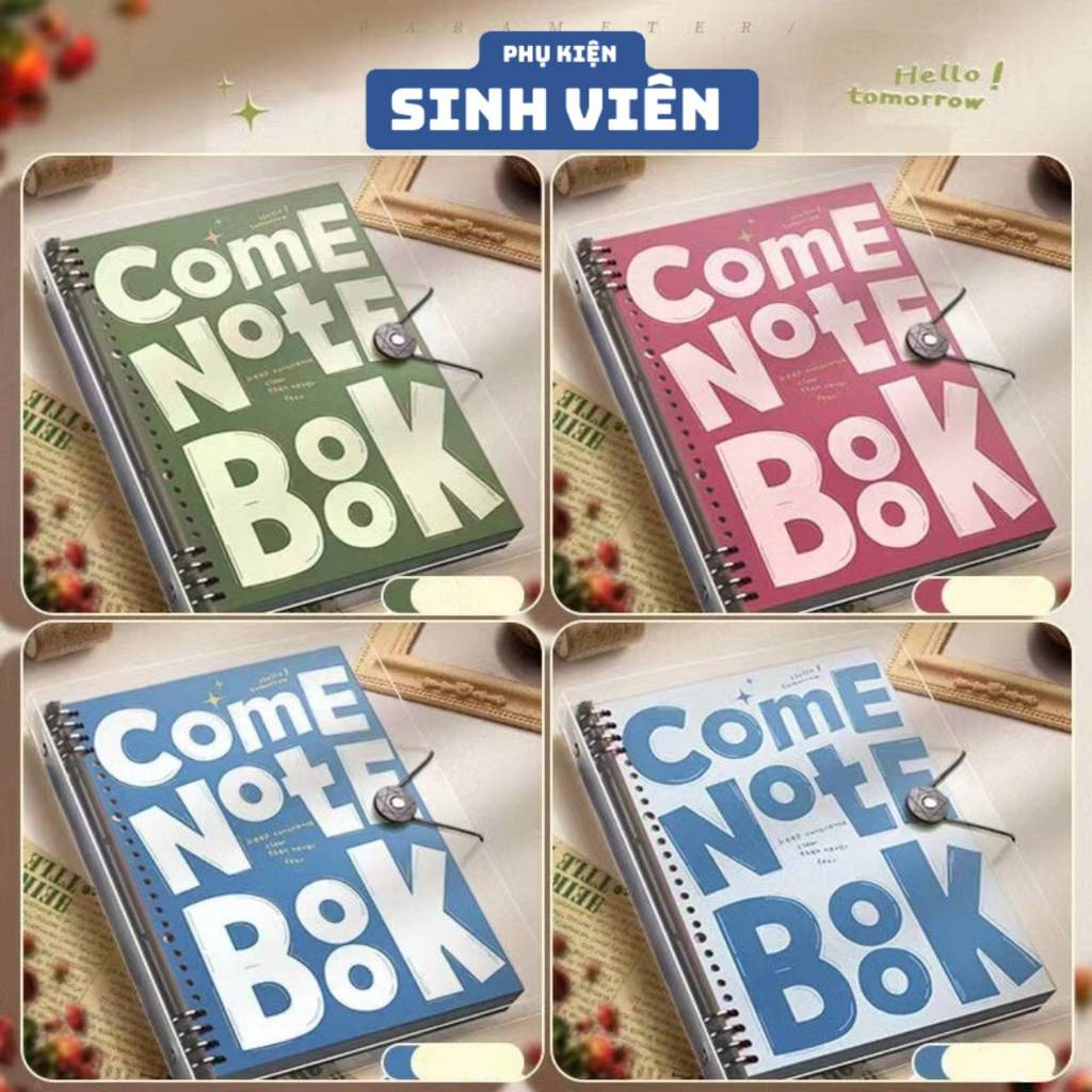 Sổ Còng COME NOTE BOOK thay được giấy, thiết kế 8 còng, giấy refill 120 ...