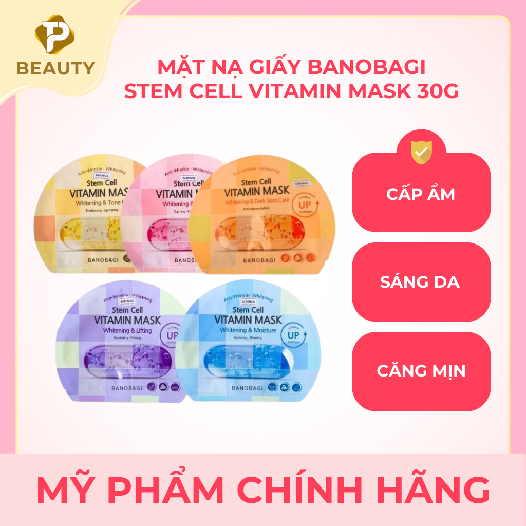 Mặt Nạ Giấy Banobagi Stem Cell Vitamin Mask 30g | Shopee Việt Nam
