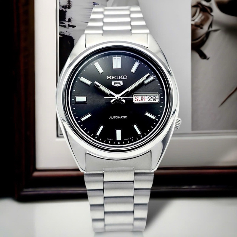 ĐỒNG HỒ NAM CHÍNH HÃNG Seiko 5 SNXS79K1 Automatic Black Dial Silver ...
