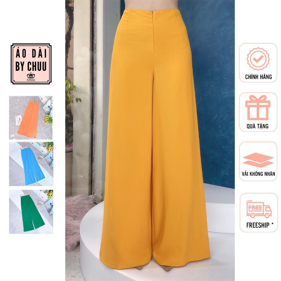 Quần lụa áo dài nữ lưng chun dài 104cm CHUU F8001 | Shopee Việt Nam