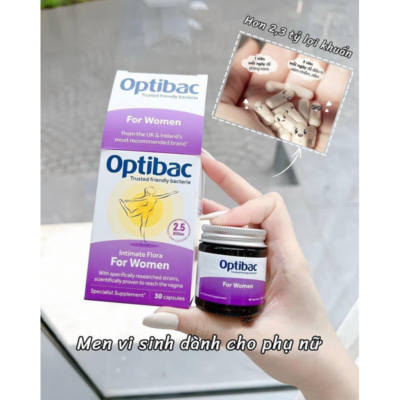 Bác Sĩ Cung Optibac Tím - Men Vi Sinh Phụ Khoa, Chăm Sóc Vùng Kín, Lợi ...