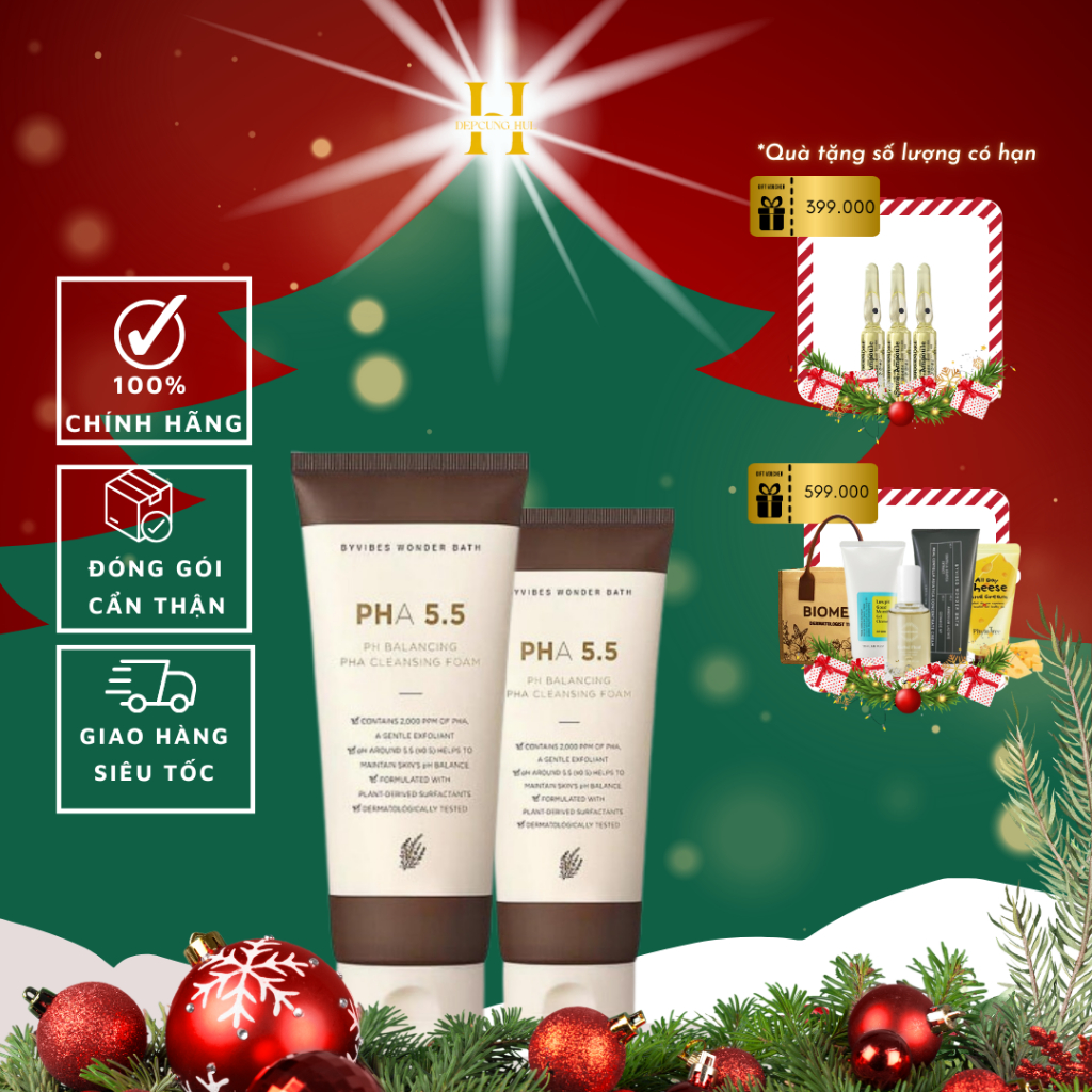 Combo 2 Sữa rửa mặt Wonder Bath PHA 5.5 tạo bọt dịu nhẹ - phù hợp ngay cả da nhạy cảm 130ml ...