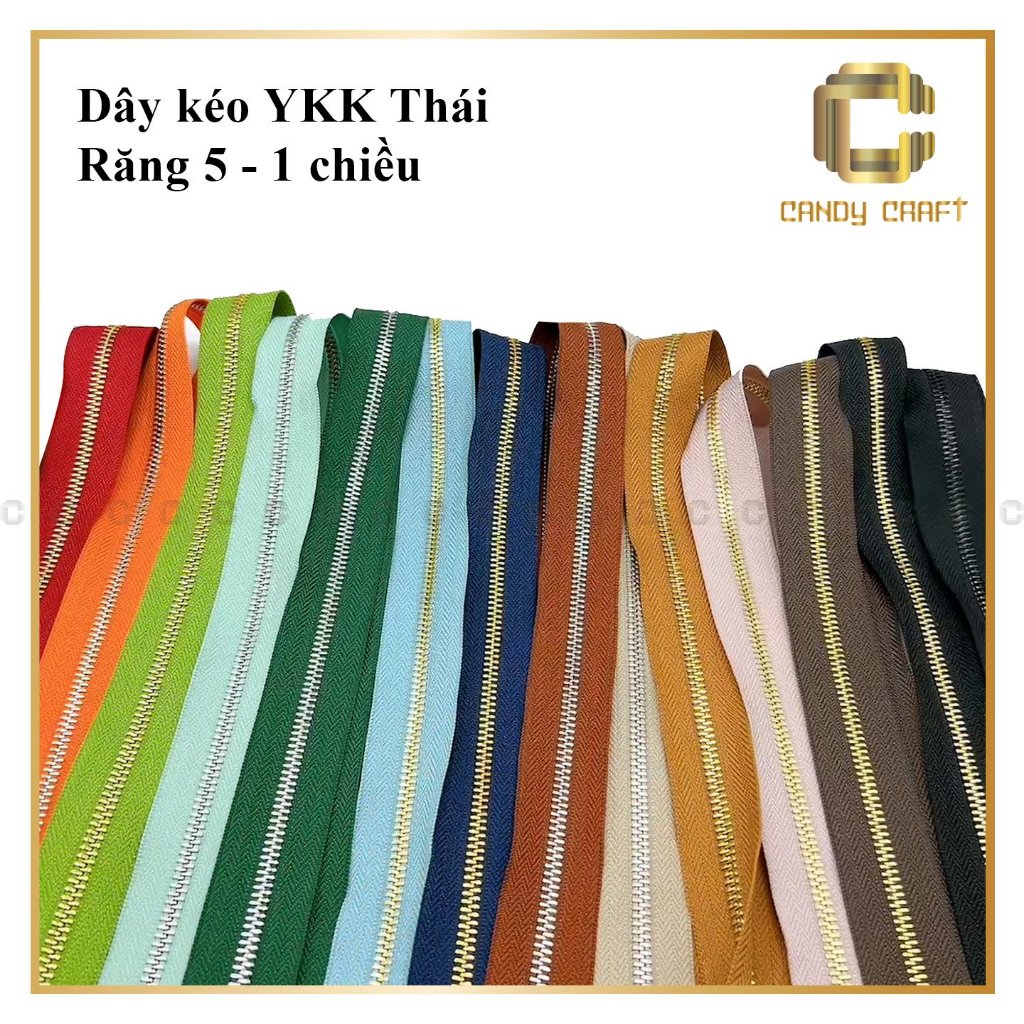 Dây kéo Ykk Thái răng 5- 1 chiều (dây không kèm đầu khóa và chốt chặn) | Shopee Việt Nam
