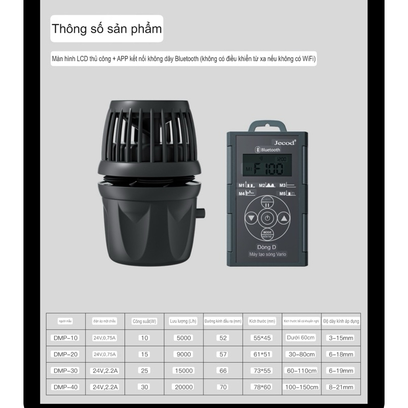 mẩu tạo sóng jebao bộ nguồn điện ngoài 2024 blutood | Shopee Việt Nam