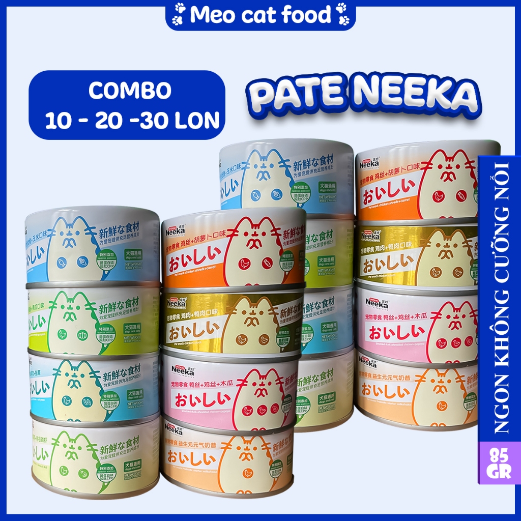 COMBO 10 - 20 - 30 LON Pate Neeka Dinh Dưỡng Cao Thơm Ngon Hấp Dẫn Dành Cho Mèo Mọi Lứa Tuổi 85g ...