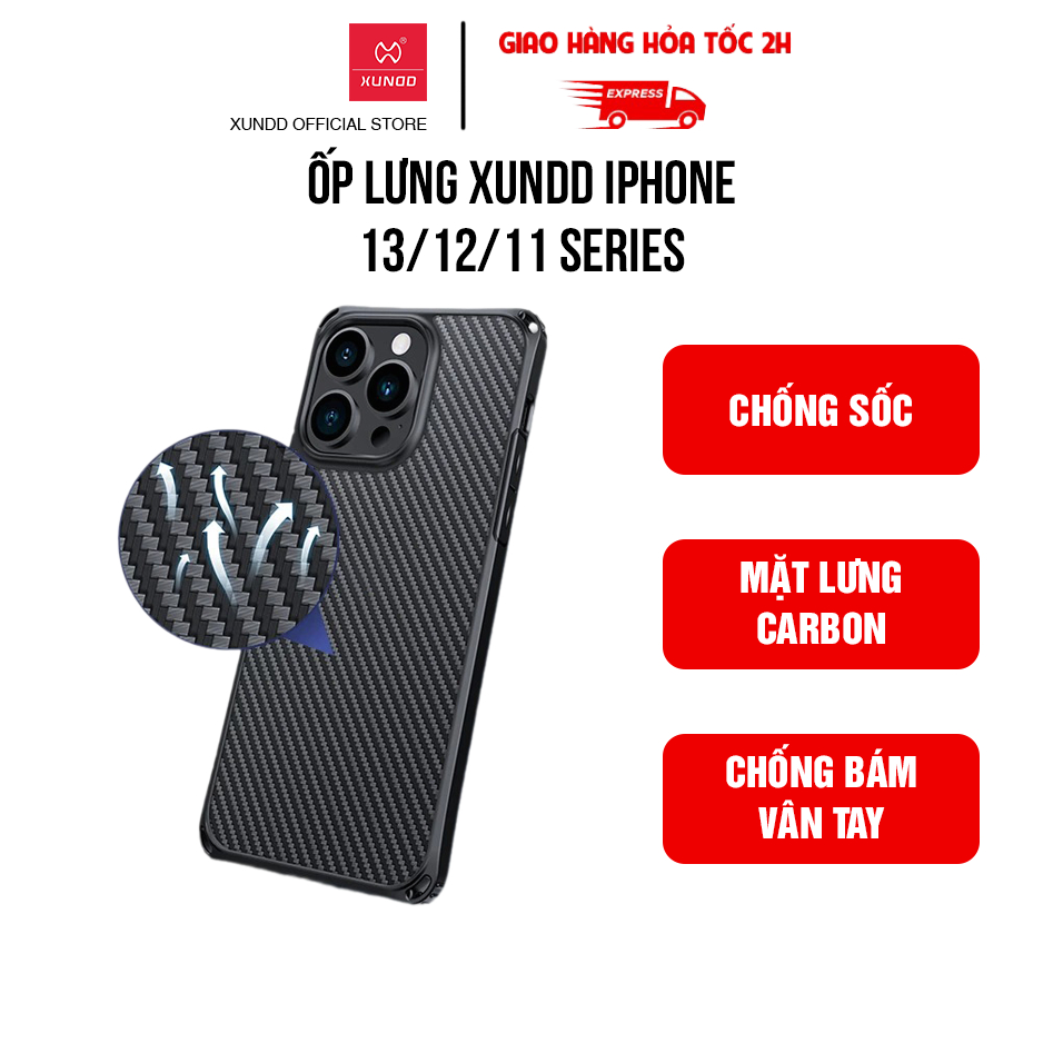Ốp lưng XUNDD iPhone 13/ 13 Pro/ Max/ 12/ 12 Pro/ Max/ 11/ 11 Pro/ Max ...