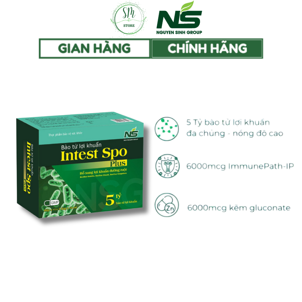Bào tử lợi khuẩn Intest Spo Plus bổ sung 5 tỷ bào tử lợi khuẩn cho ...