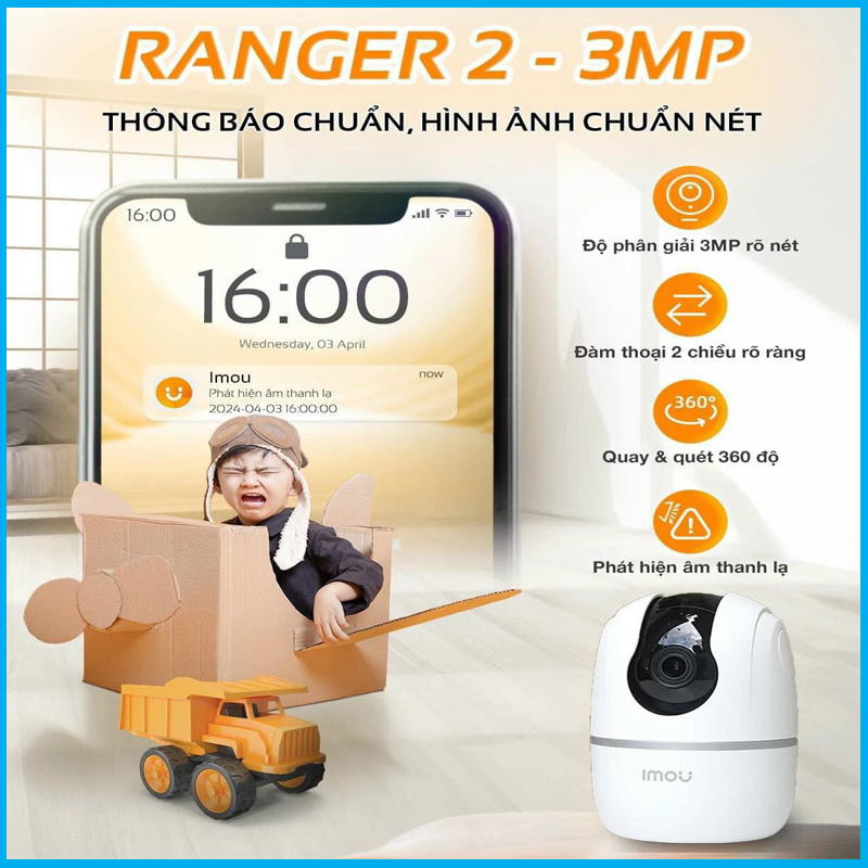 Camera IMOU trong nhà A32 3Mp/ A42 4MP/ A52 5MP đàm thoại 2 chiều có ...
