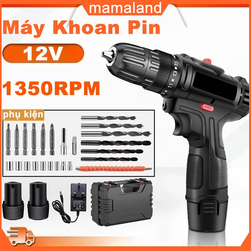 Máy khoan pin1288vf ,máy khoan cầm tay,máy khoan bê tông pin,máy khoan tường,khoan gỗ , khoan ...
