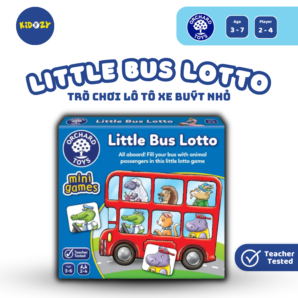 Trò chơi trí tuệ Little Bus Lotto giúp trẻ 3 - 6 tuổi phát triển kỹ ...