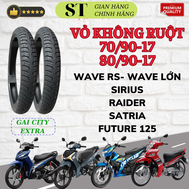 [Thuong hiệu NAVADO] Vỏ Lốp Không Ruột cho xe RAIDER-SATRIA-SIRIUS-WAVE RS-FU 125-WAVE LỚN- Gai ...