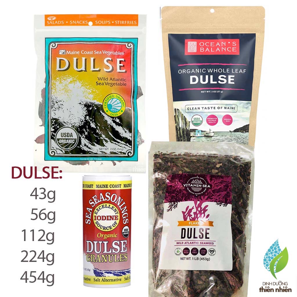 Tảo Biển Hữu Cơ Đại Tây Dương Dulse Maine Coast Organic Dulse, Wild ...