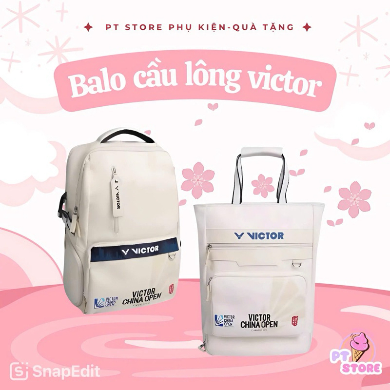 Balo cầu lông Victor phiên bản kỉ niệm China Open chất liệu da PU chống ...