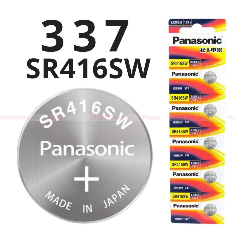 Pin 337 Panasonic SR416SW 1.55V, Pin đồng hồ chính hãng | Shopee Việt Nam