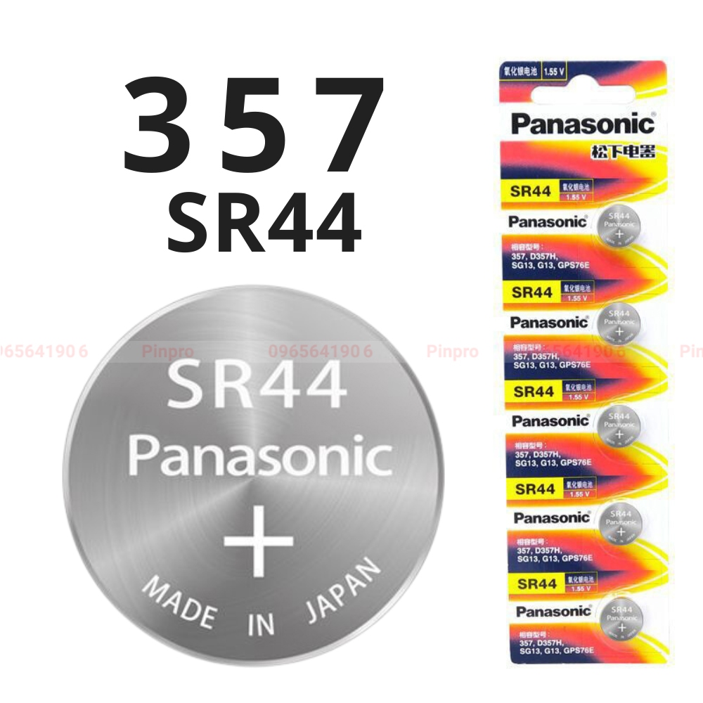 Pin Panasonic 357 SR44 1.55V, Pin đồng hồ chính hãng | Shopee Việt Nam