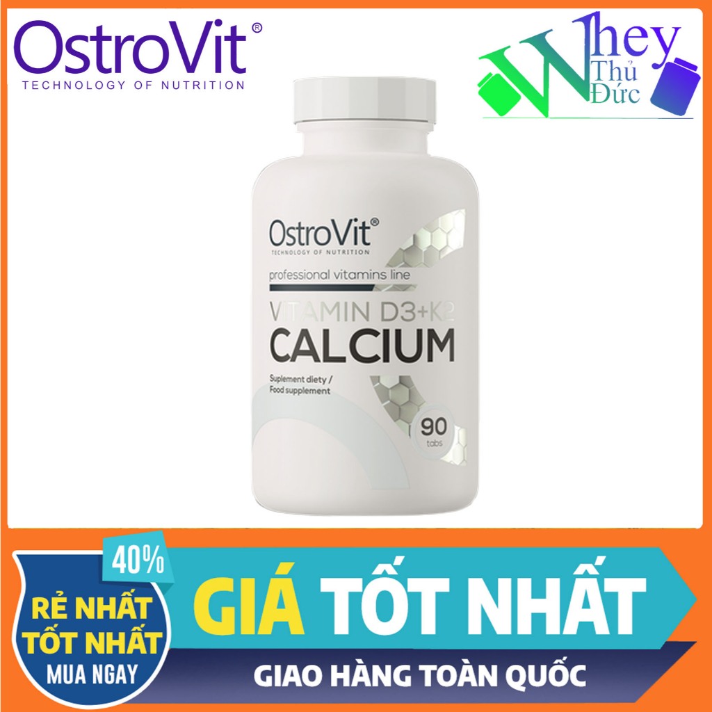 Ostrovit Vitamin D3+K2 Calcium (90 Viên) - Bổ cung Canxi D3 K2 chắc ...
