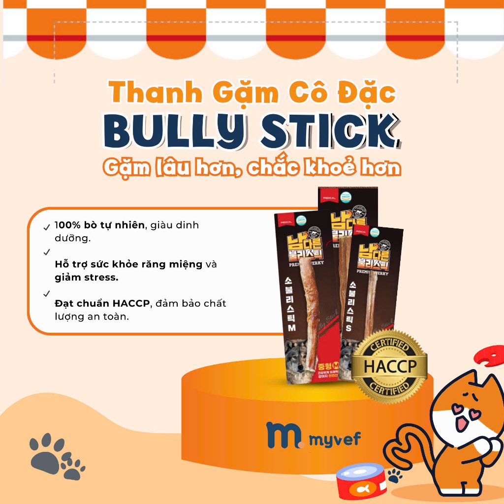 Bully Stick gân bò xông khói PEDICAL Hàn Quốc | Không xương | Thanh gặm ...