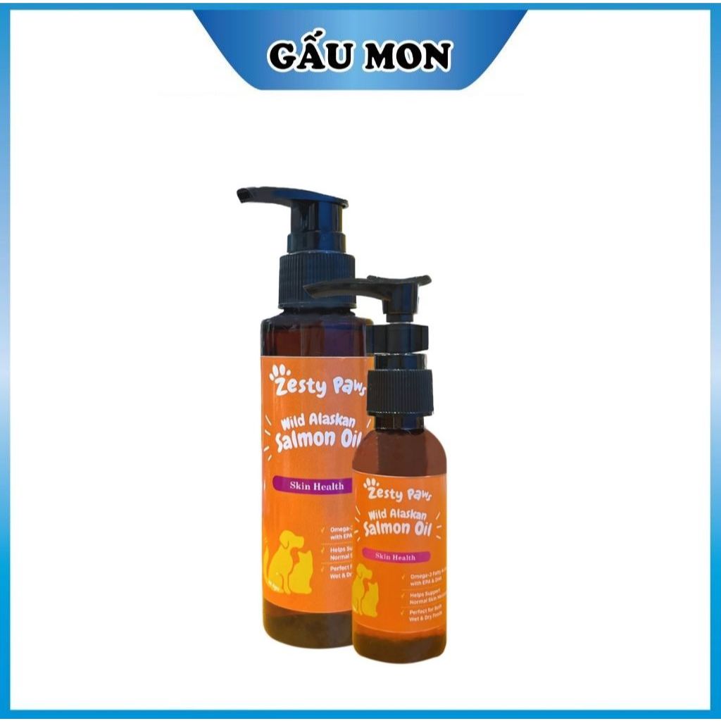 DẦU CÁ HỒI CHO THÚ CƯNG ZESTY PAWS TỪ CÁ HỒI HOANG DÃ ALASKA , BONADAY ...