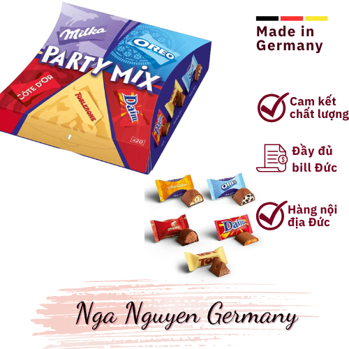 (Nội địa Đức) Hộp kẹo Socola Milka Party Mix 5 vị Best Seller siêu ...