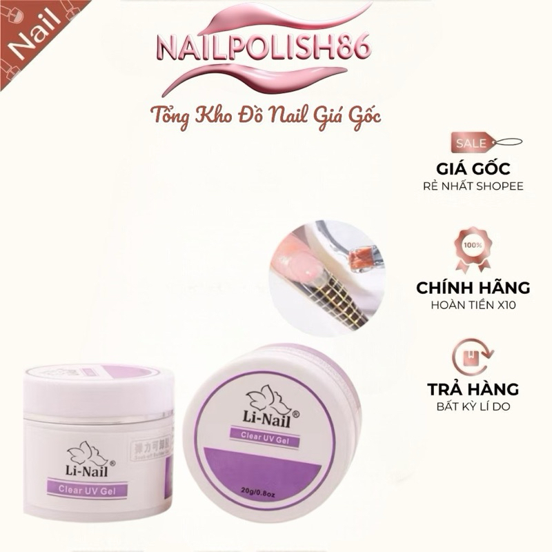 Gel đắp móng Li Nail không nóng , Gel lạnh Li Nail chính hãng | Shopee ...