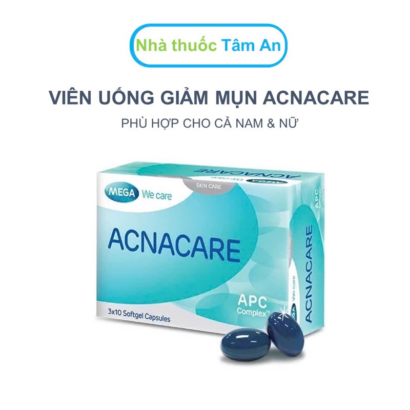 Viên uống ACNACARE ngăn ngừa mụn, hỗ trợ giảm tiết chất nhờn, giảm mụn ...