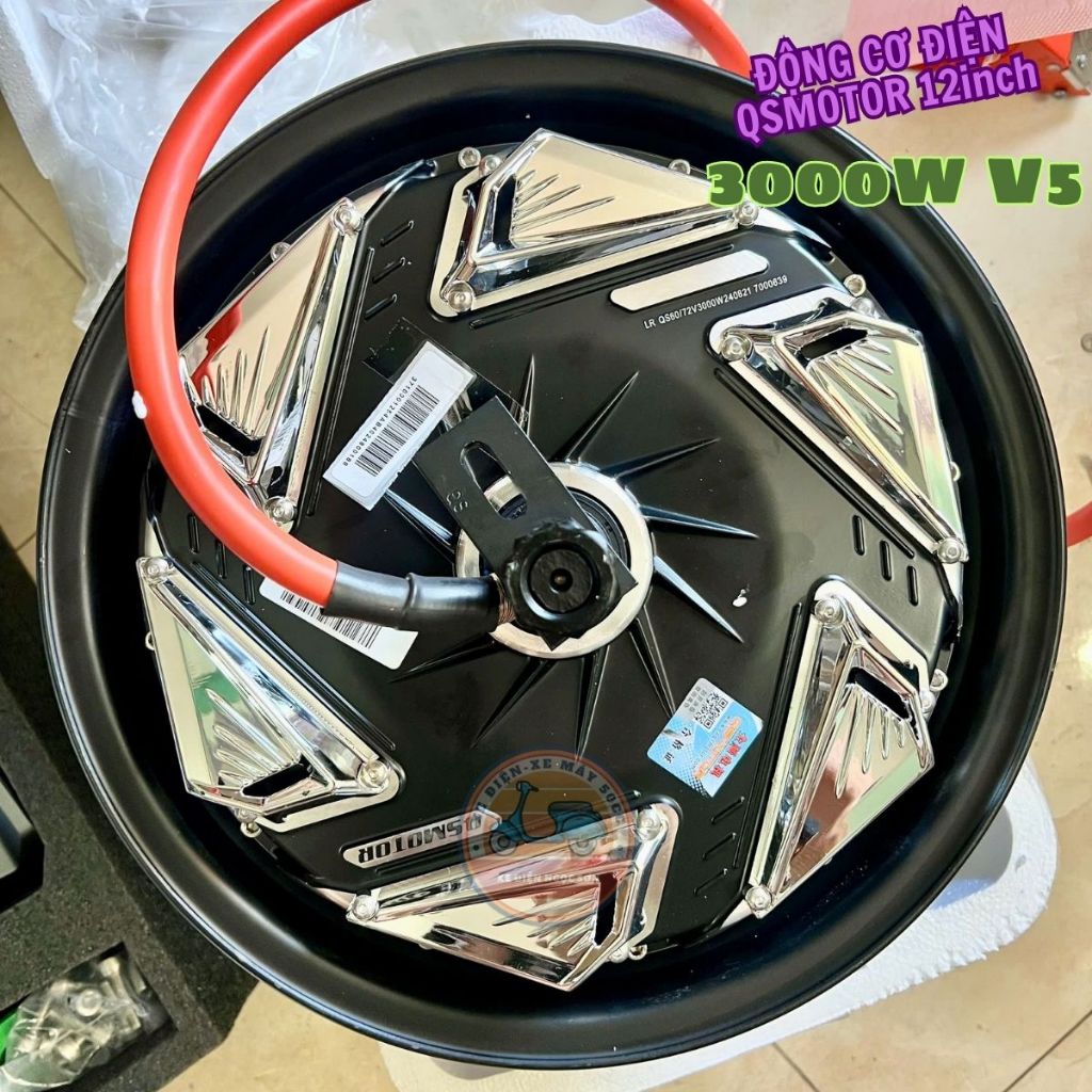 Động cơ xe điện QSMOTOR 12 INCH 48-96V Thế hệ thứ 5 3000w V5 KHÔNG CHỔI THAN - MẠNH MẼ | Shopee ...