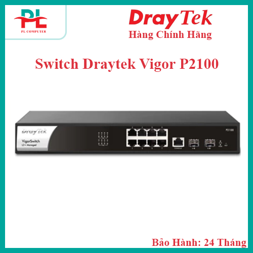 Switch PoE+ Draytek Vigor P2100 (10 port/ 10/100/1000 Mbps/ SFP ...