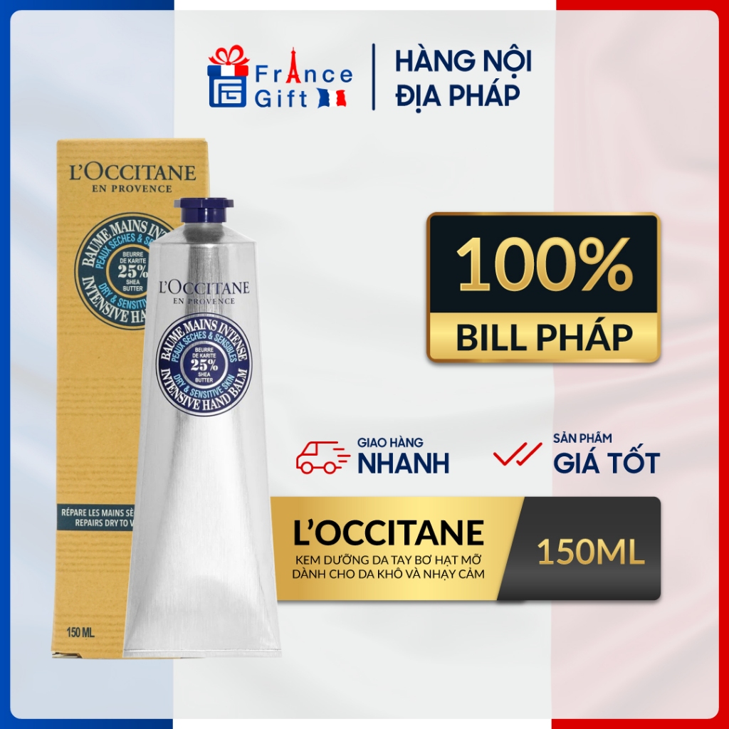 Kem dưỡng da tay L’occitane 150ml nội địa Pháp - Dành cho da khô, nhạy cảm, siêu khô | Shopee ...