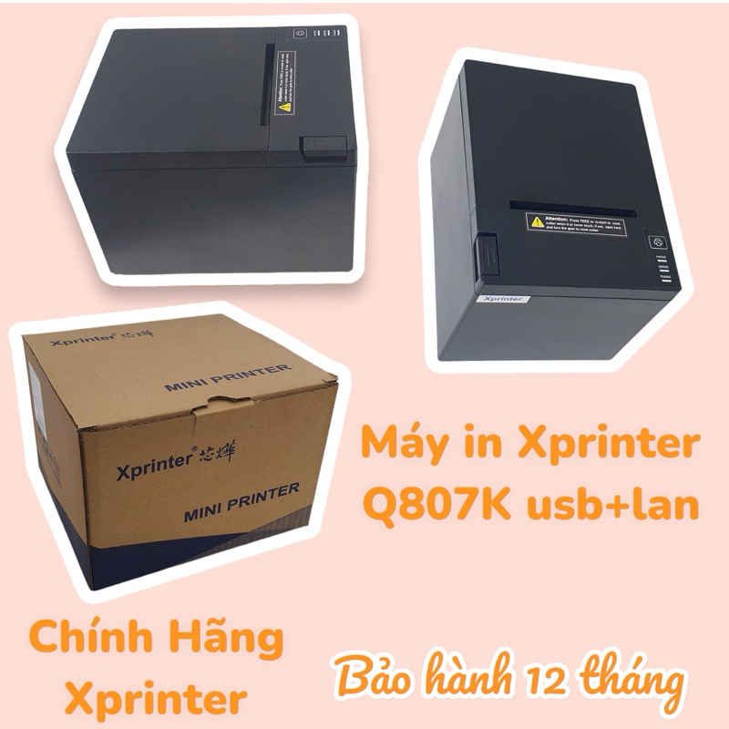 [CHÍNH HÃNG] Máy in hóa đơn khổ k80 ,in bill tính tiền,Xprinter XP-Q807K (USB+LAN) | Shopee Việt Nam