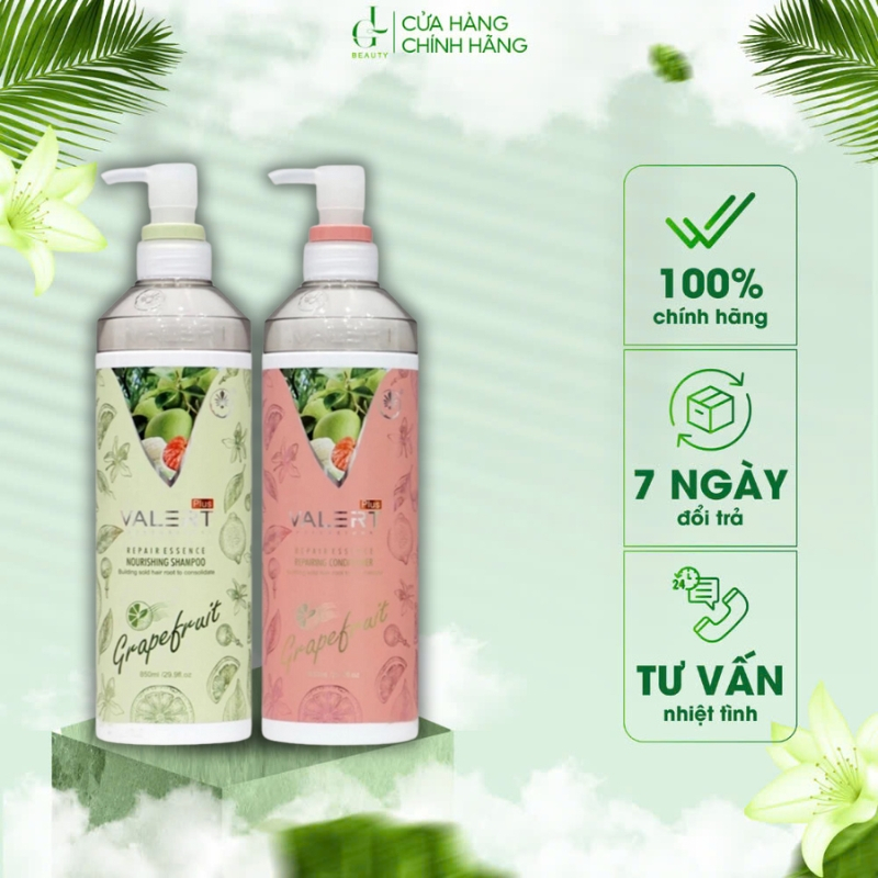 Dầu gội xả Bưởi mọc tóc Valert Grapefruit Plus 850ml, giảm rụng tóc ...