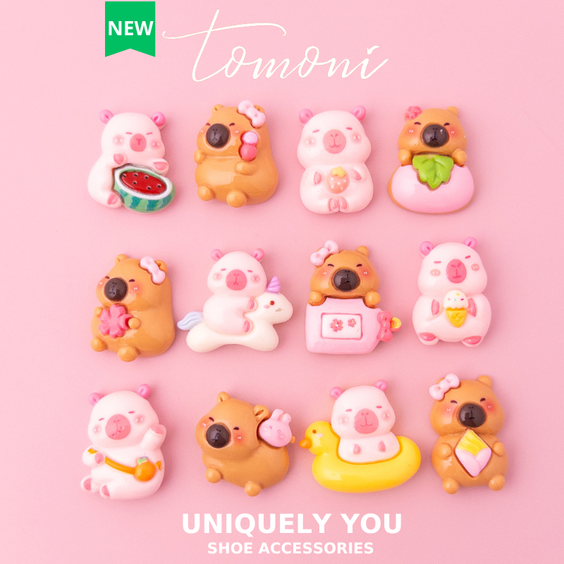 Jibbitz, Sticker, Hình Charm Gắn Dép DIY Hình Capybara Dễ Thương ...