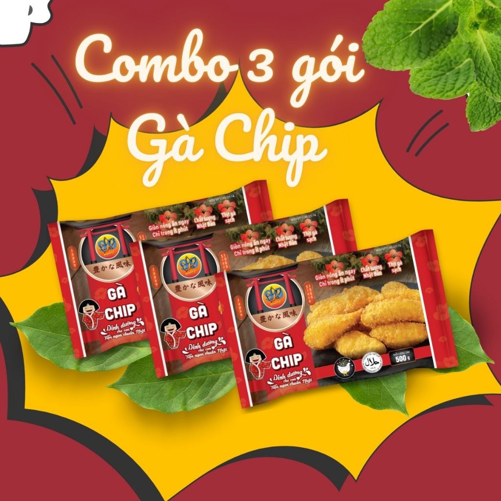 Combo 3 gói GÀ CHIP 99 Poultry 500gr/ gói - Phile Gà Tẩm Bột Chiên Xù ...