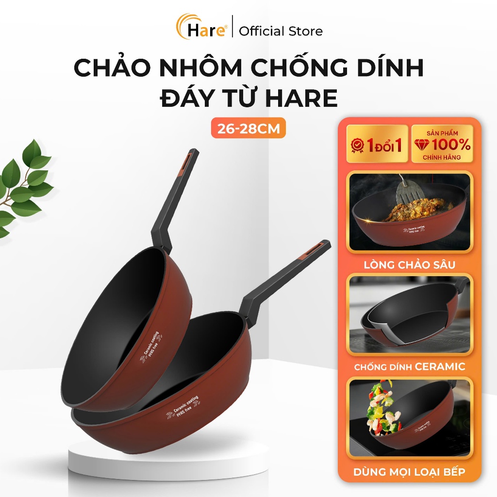 Chảo nhôm Đức có từ Hare HR-P2526 & HR-P2528 - thương hiệu Hare - lỗi 1 ...