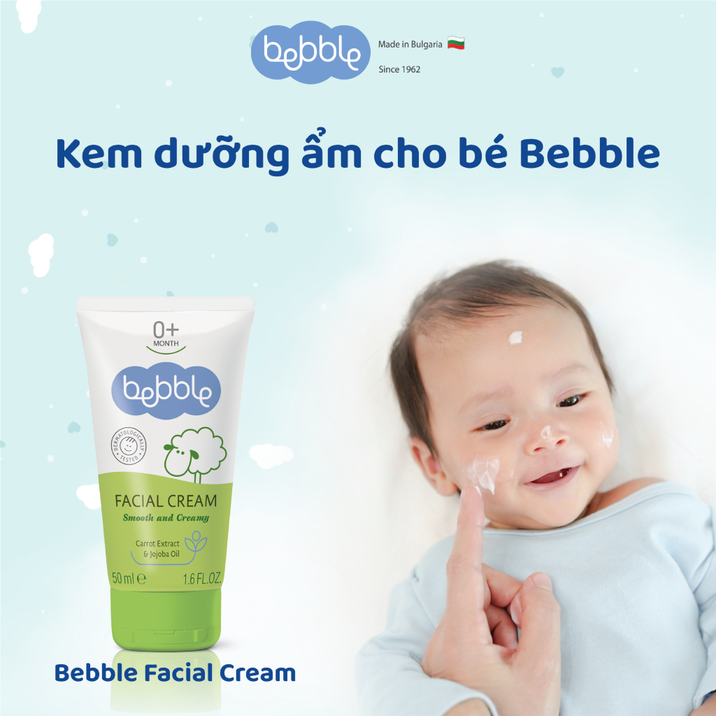 Kem dưỡng ẩm cho bé Bebble Facical Cream 50ml, an toàn cho trẻ sơ sinh ...