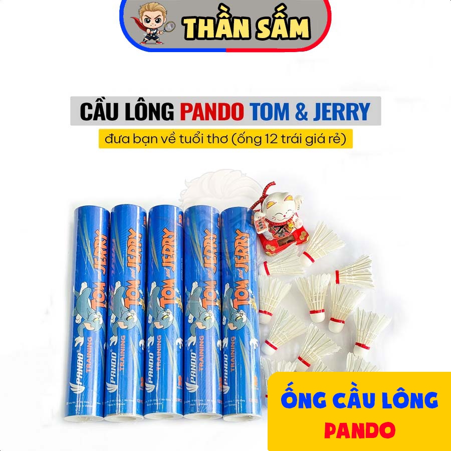[Pando] Ống Cầu Lông Pando Tom Jerry Tom Xanh Tom Đỏ 12 Trái Quả Cầu Lông Dùng Tập Luyện Thi Đấu ...