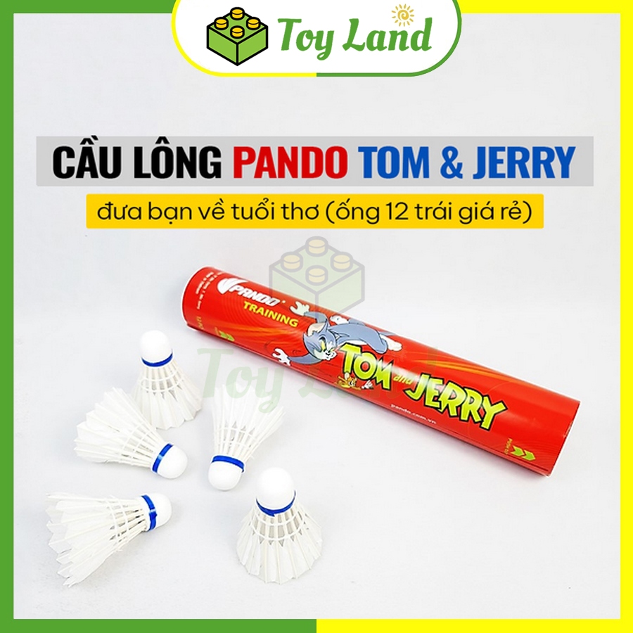 [Pando] Ống Cầu Lông Pando Tom Jerry Tom Xanh Tom Đỏ 12 Trái Quả Cầu ...