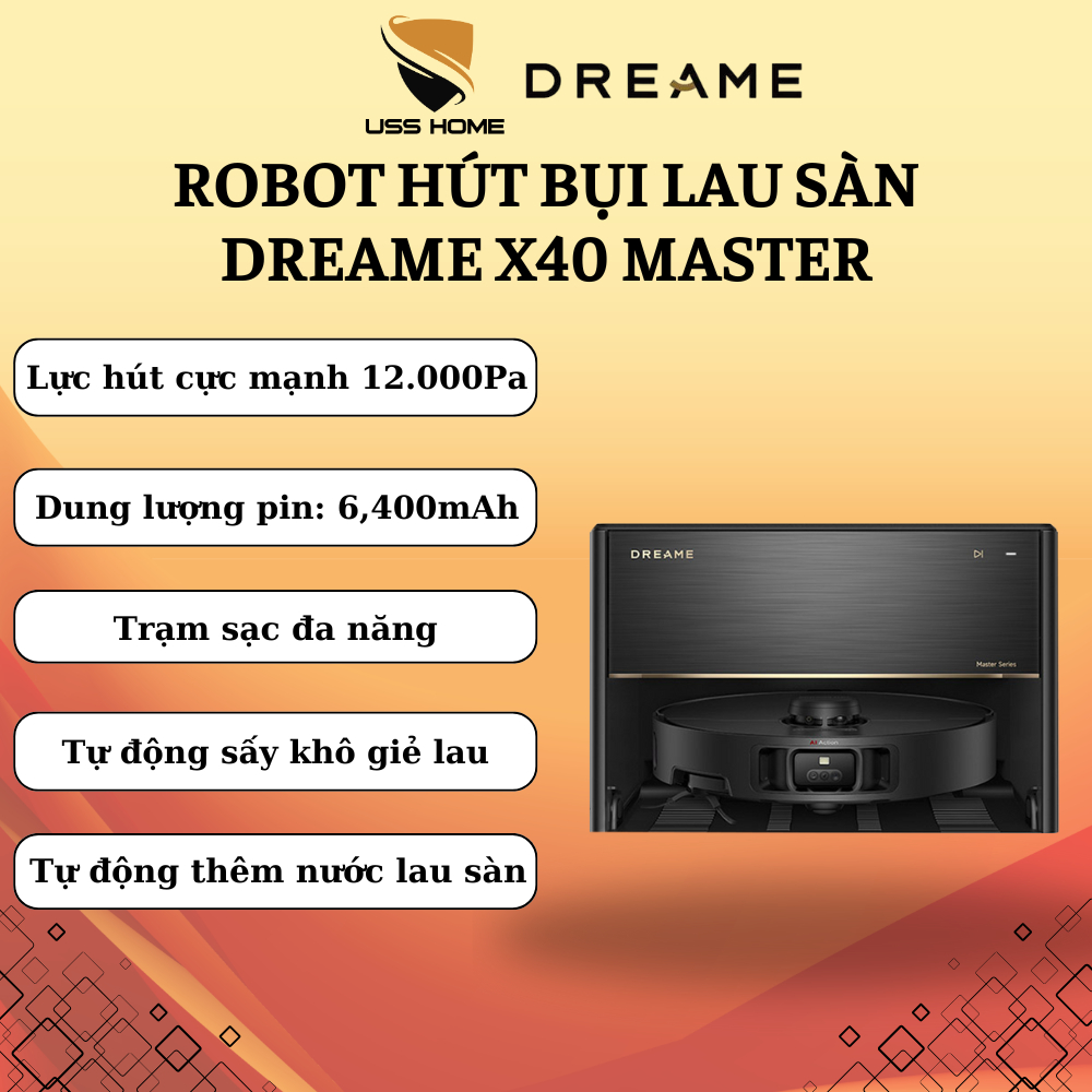 Robot hút bụi lau sàn chuyên dụng Dreame X40 Master - Bản quốc tế - Bảo hành 24 tháng | Shopee ...