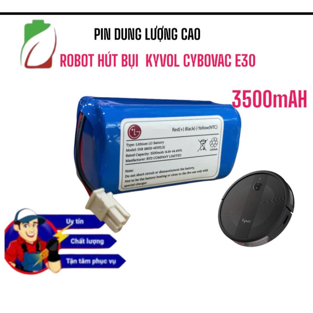 PIN ROBOT HÚT BỤI KYVOL E30,E31 CHUẨN LG/SAMSUNG DUNG LƯỢNG 3500MAH BẢO HÀNH 9 THÁNG | Shopee ...